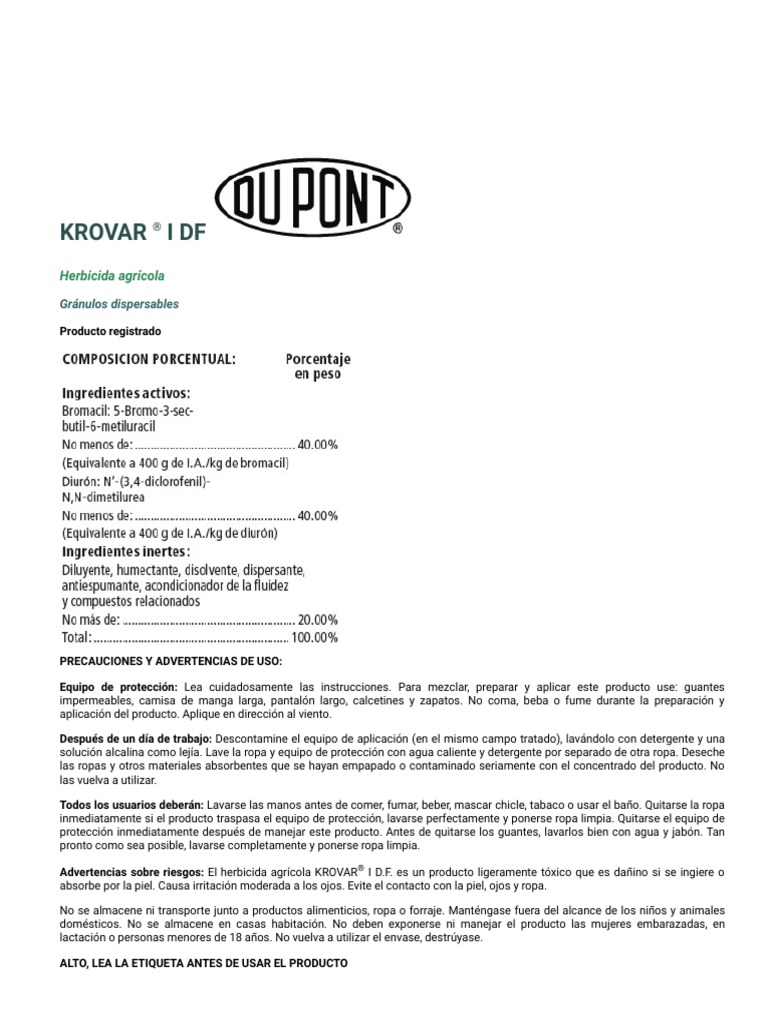 Krovar Granulosdispersables | PDF | Residuos | Agua