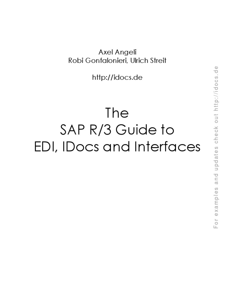 SAP R3 Guide To EDI IDocs and Interfaces | PDF | Visual Basic For Applications | Electronic Data ...