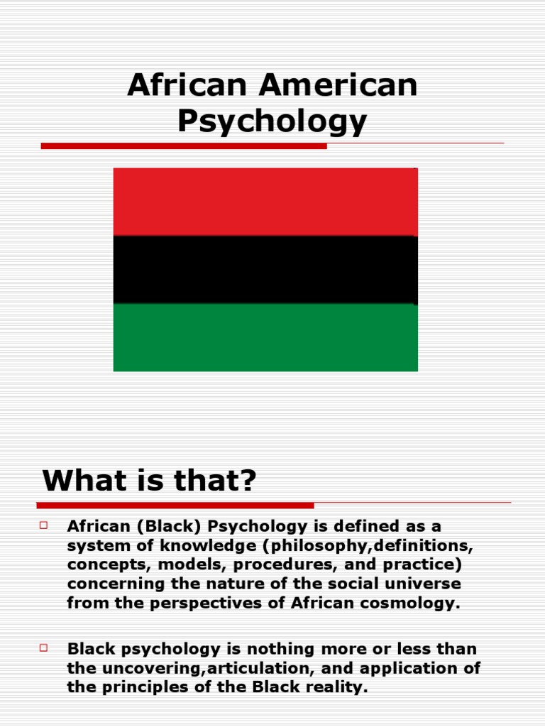 African American Psychology | PDF | Psychology | Race (Human ...