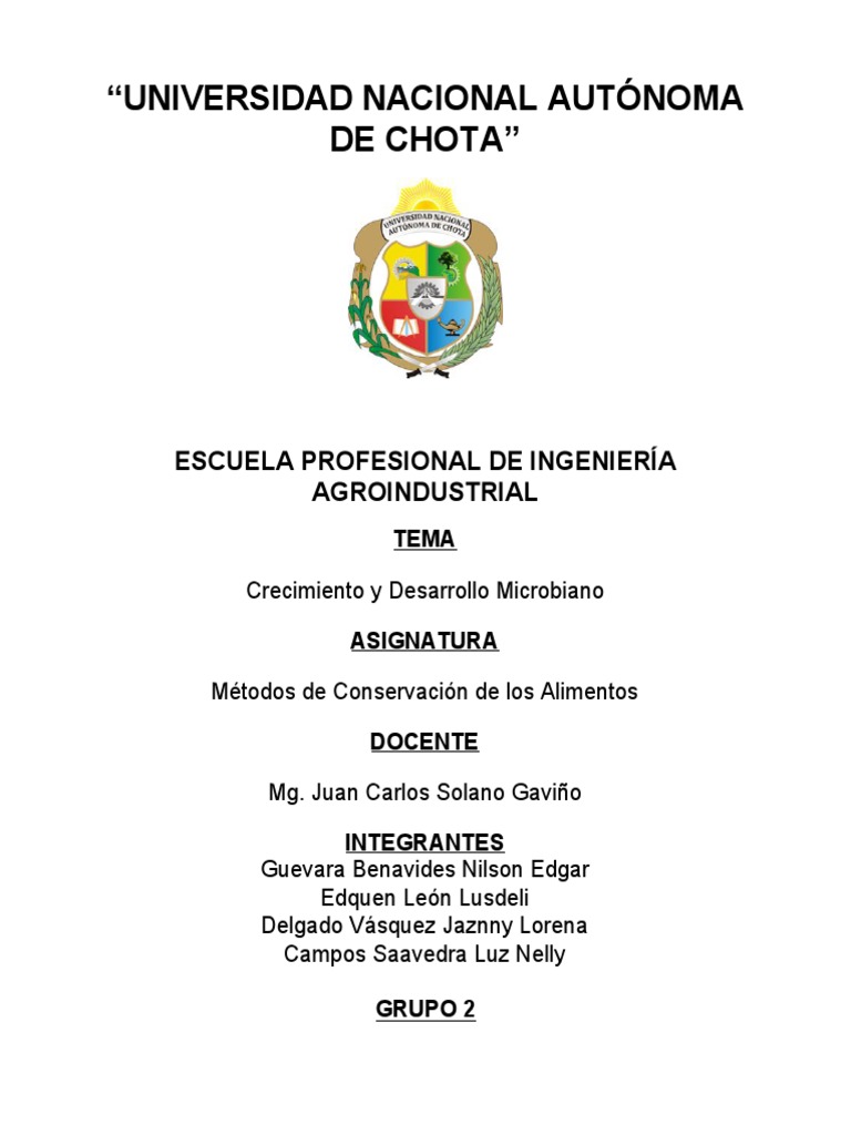 Informe de Crecimiento y Desarrollo Microbiano | PDF | Las bacterias | Microorganismo