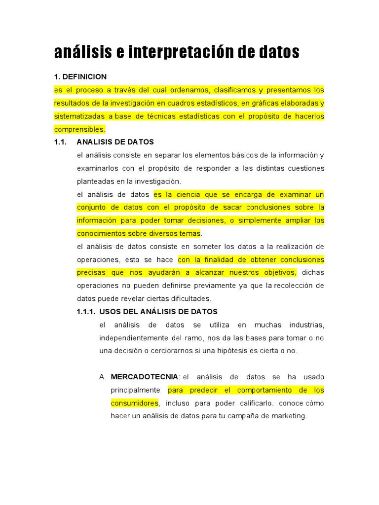 Análisis e Interpretación de Datos PDF | PDF | Nivel de medida ...