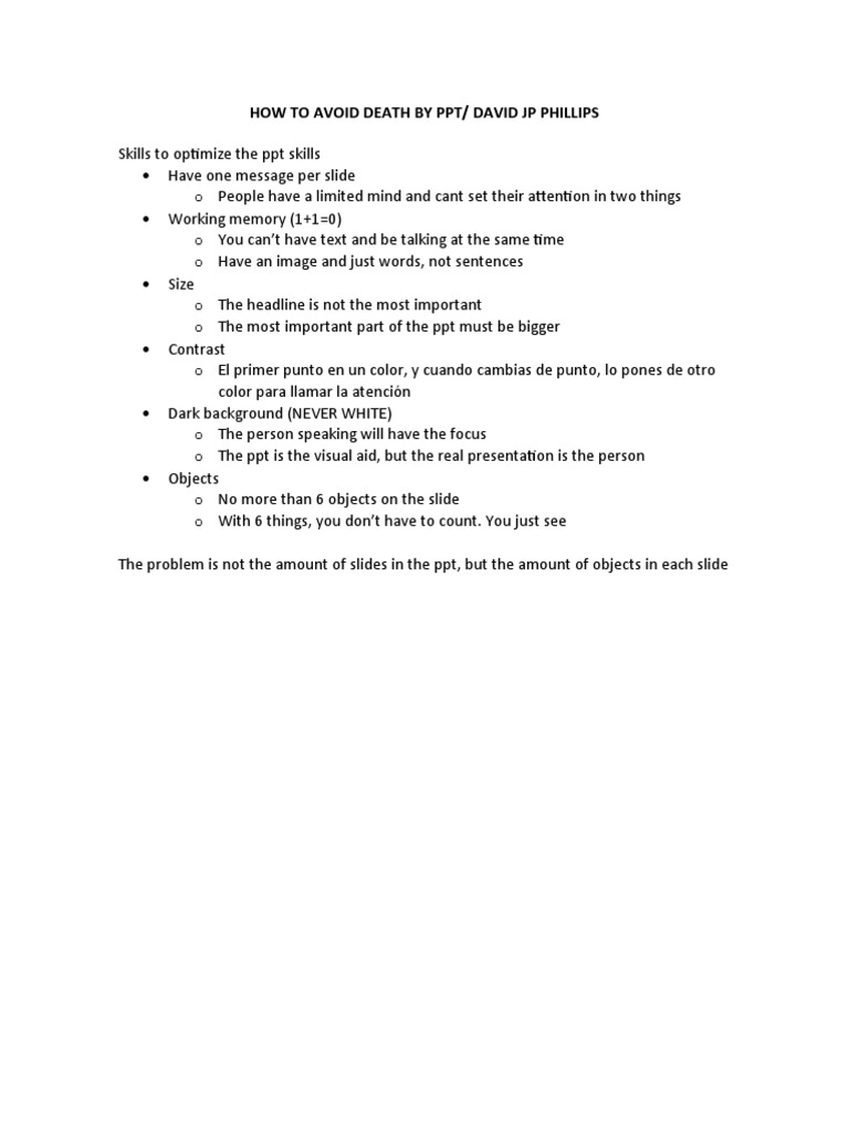 How To Avoid Death by | PDF