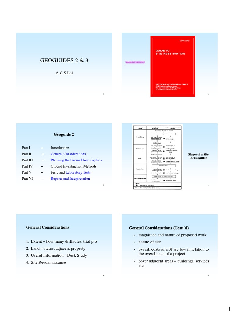 Geoguide 2 & 3 - 2013 | PDF | Geology | Geotechnical Engineering