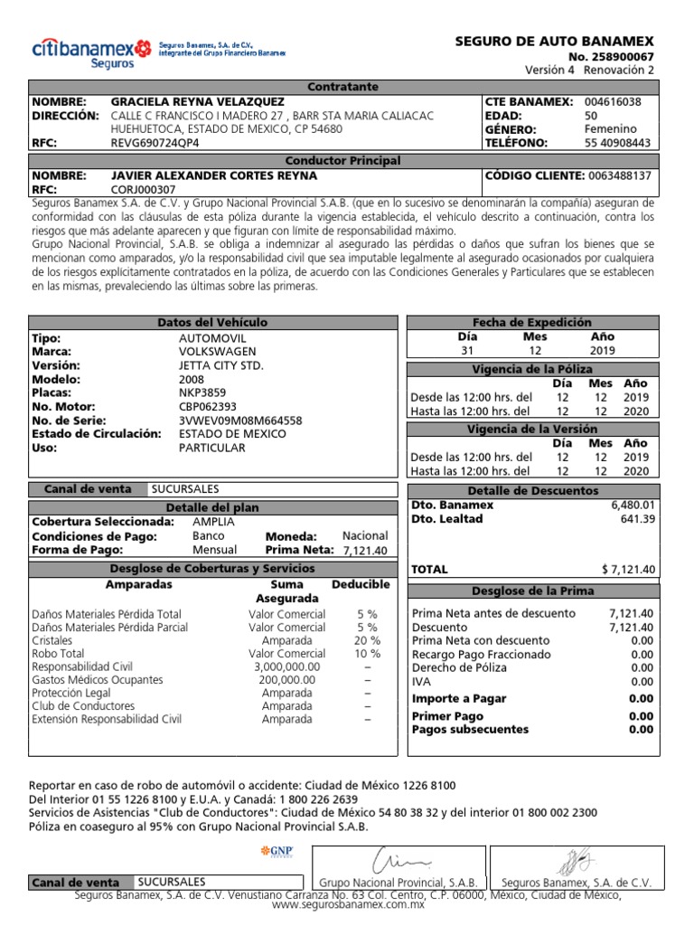 GNP 00000258900067 | PDF | Póliza de seguros | Seguro