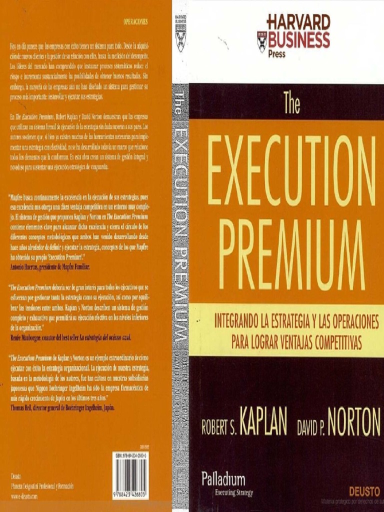 Execution Premium Kaplan y Norton PDF | PDF