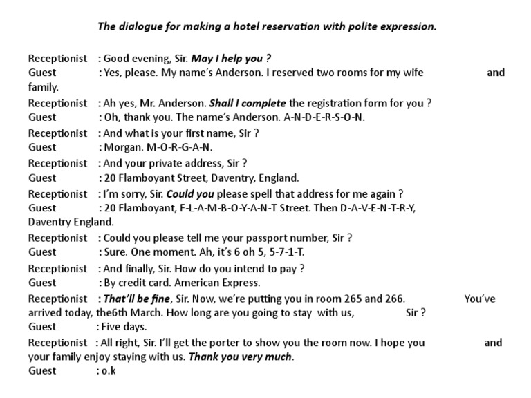 Dialogue Polite Expression | PDF