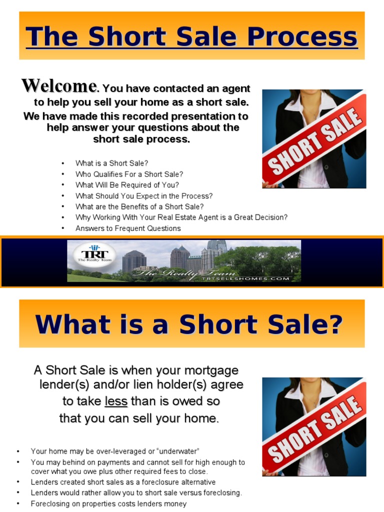 Understanding the Short Sale Process | PDF | Short Sale (Real Estate ...
