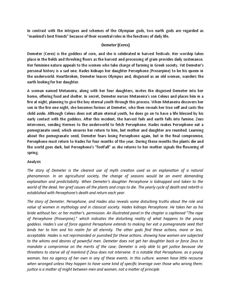 Part 1 - Chapter 2 (The Two Great Gods of The Earth) | PDF | Dionysus ...