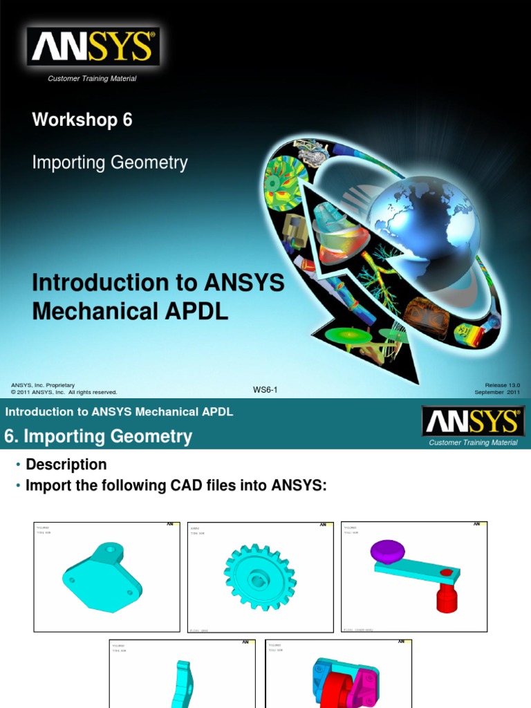 MAPDL-Intro - 13.0 - WS06-geometry Import | PDF | Simulation | Computing