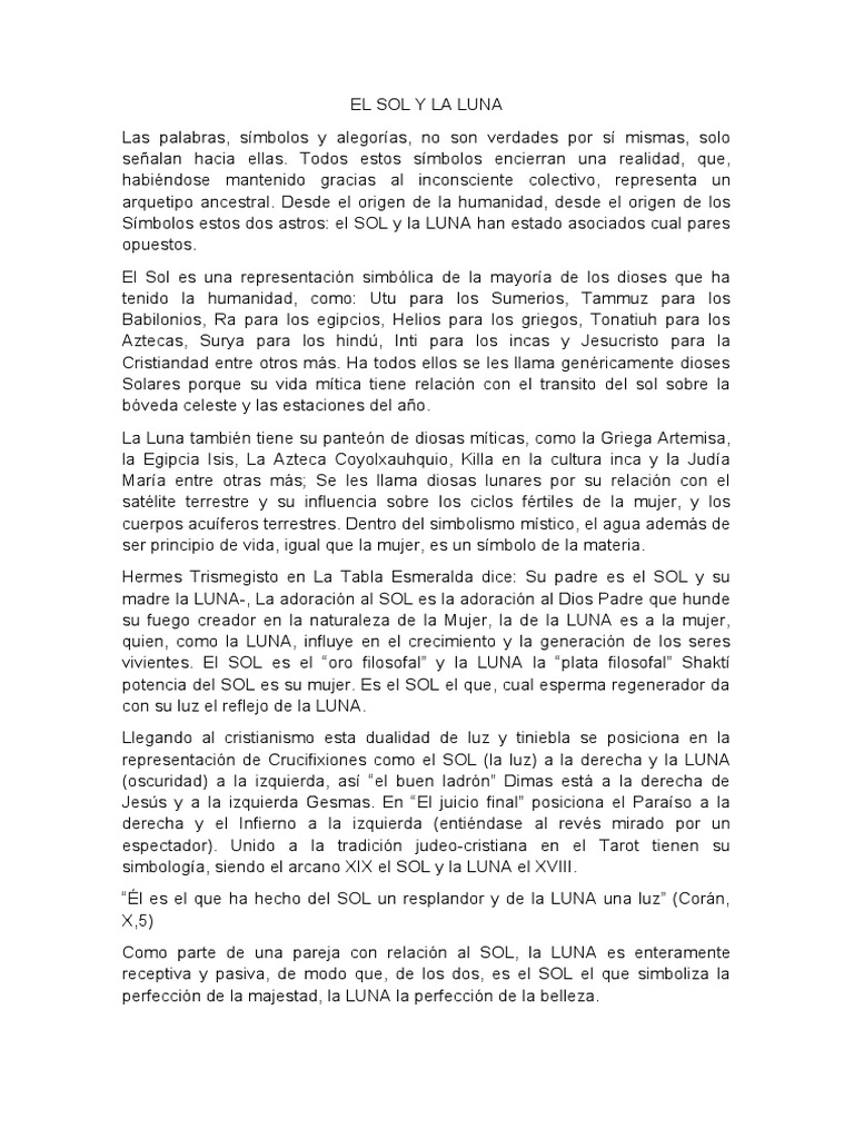 El Sol y La Luna | PDF | Luna | Dom