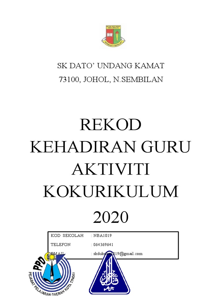 Muka Depan Buku Rekod Kokurikulum