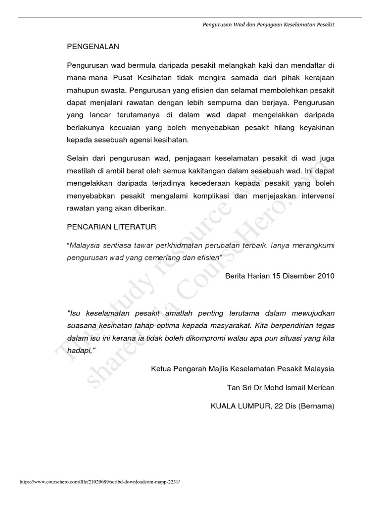 Penjagaan Pesakit | PDF
