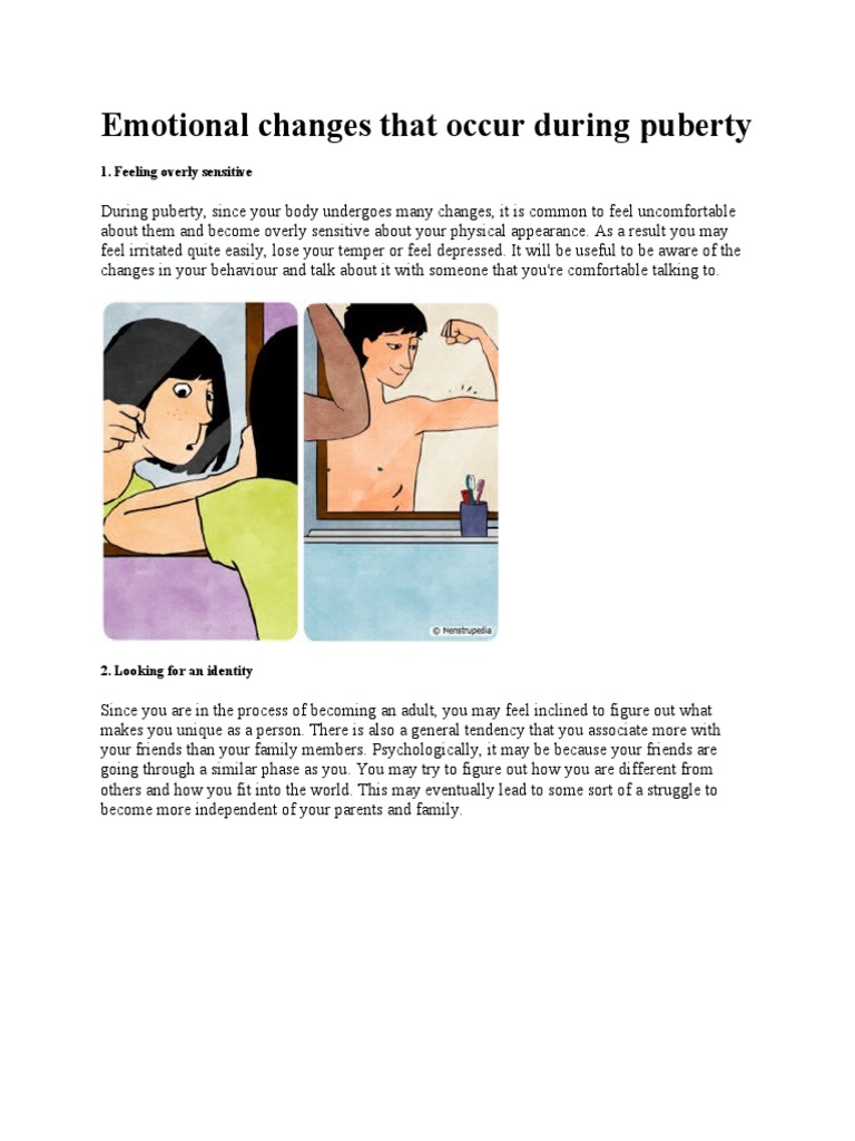 Emotional Changes During Puberty | PDF | Puberty | Adolescence