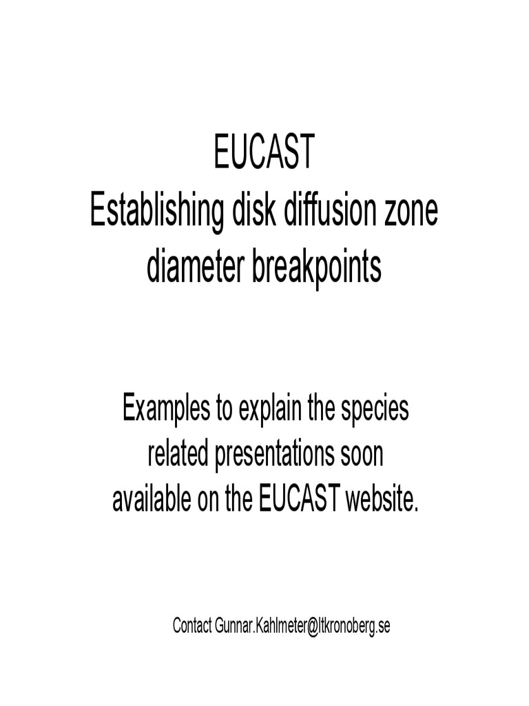 EUCAST Disk Diffusion Zone Breakpoints | PDF | Escherichia Coli ...