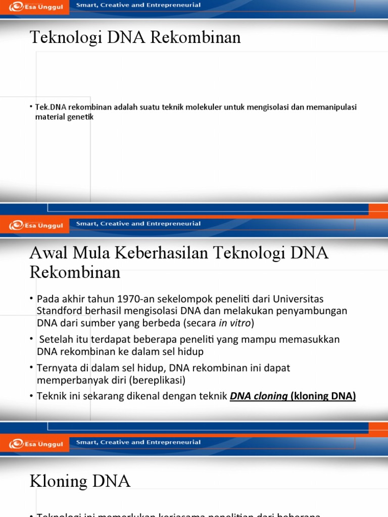Teknologi Dna Rekombinan | PDF