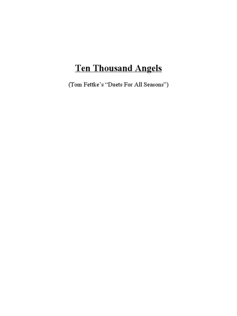 Ten Thousand Angels Sheet Music PDF | PDF