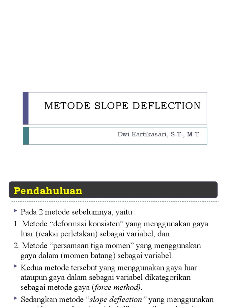 Metode Slope Deflection 1 | PDF