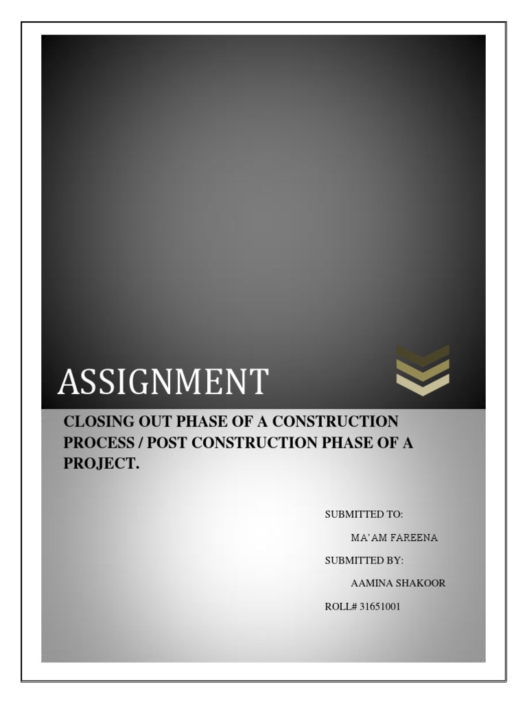 Closing Out a Construction Project | PDF | Project Management | Life ...