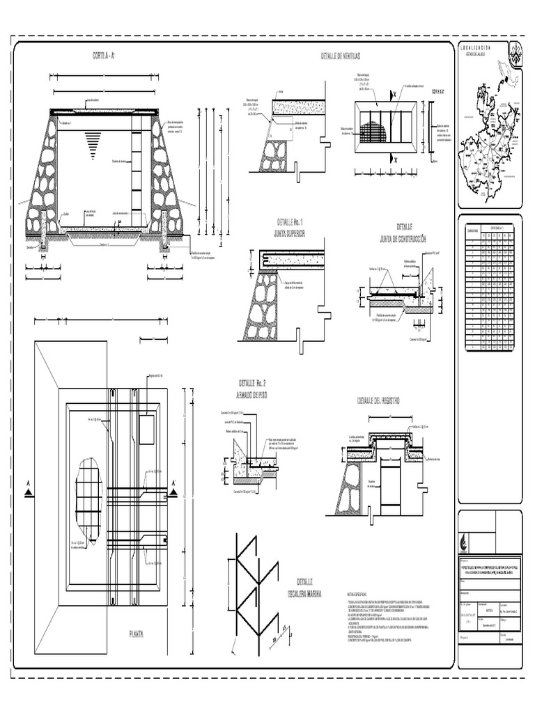 Plano Tanque Superficial | PDF | Materiales de construcción | Materiales