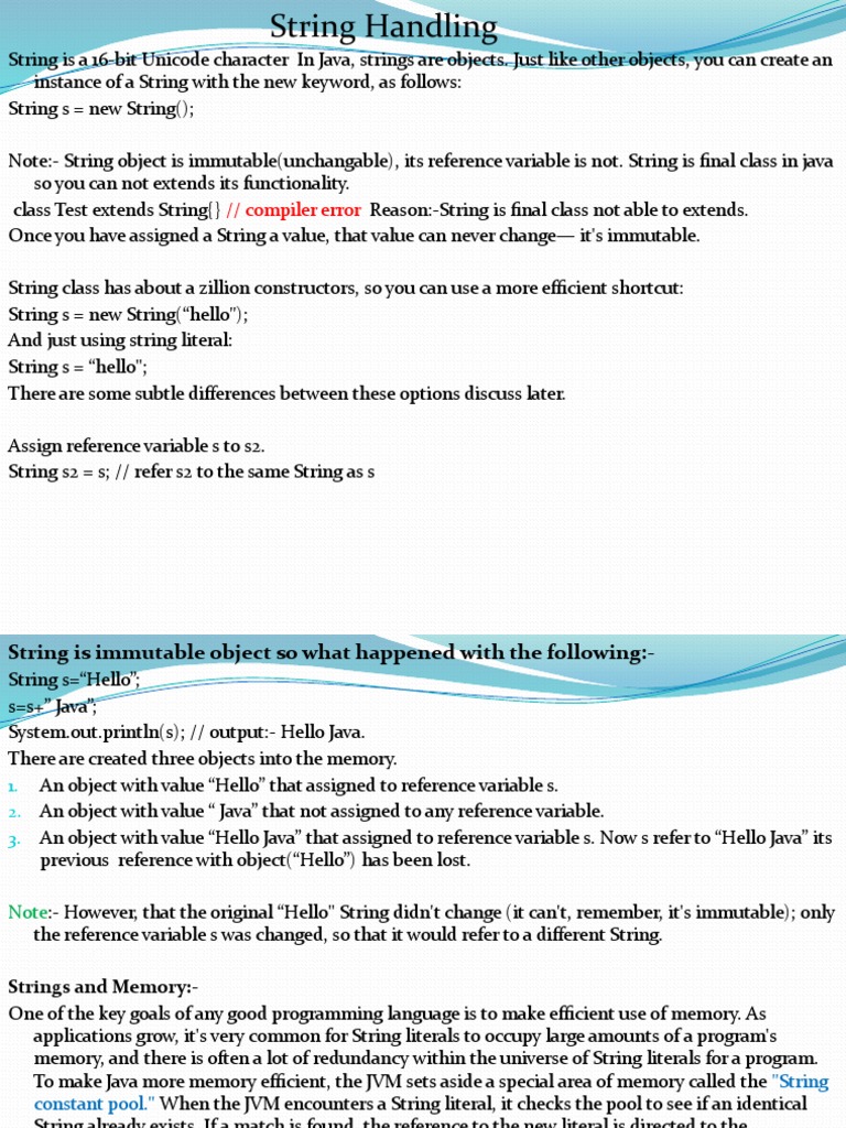 12 String - Handling | PDF | String (Computer Science) | Class (Computer Programming)