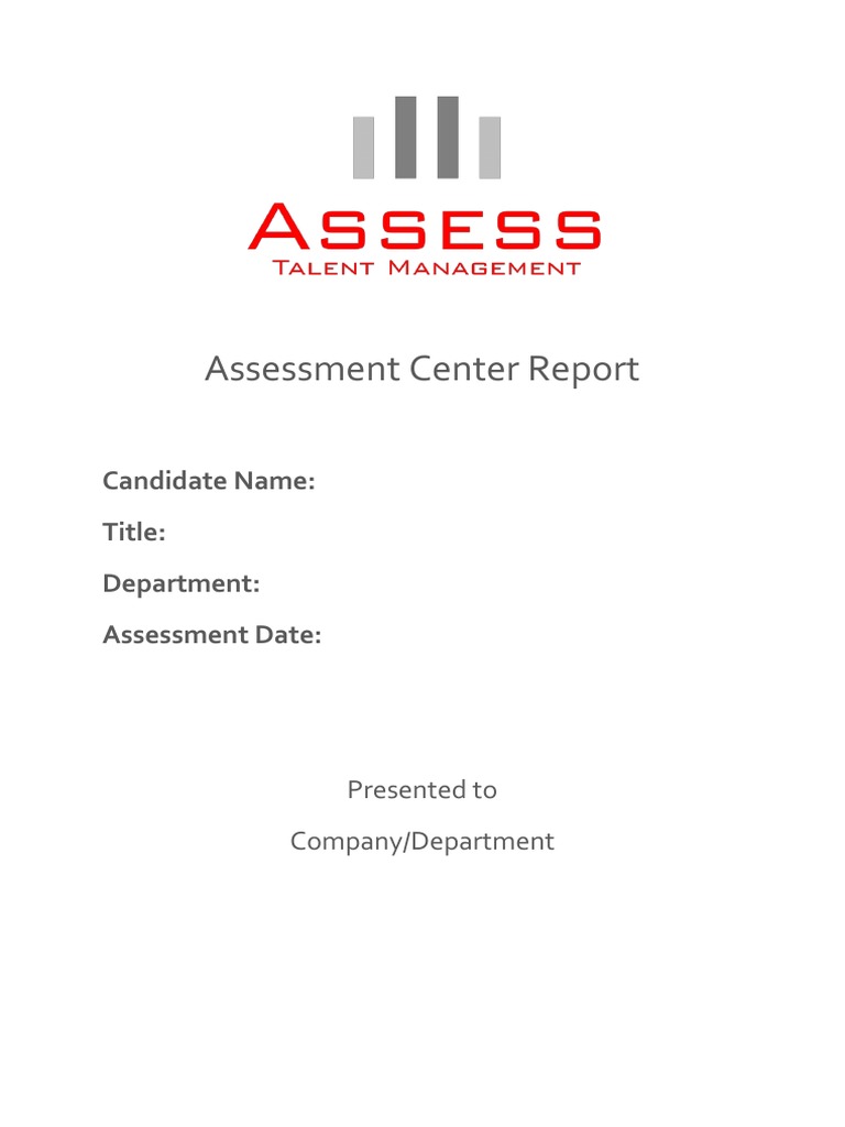 Candidate Assessment Center Report | PDF | Leadership | Reason