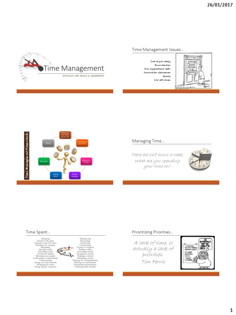 3 Time Management Goal Setting - Student Notes | PDF | Time Management ...