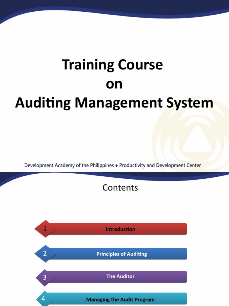 Training Course On Auditing Management System | PDF | Iso 9000 | Audit