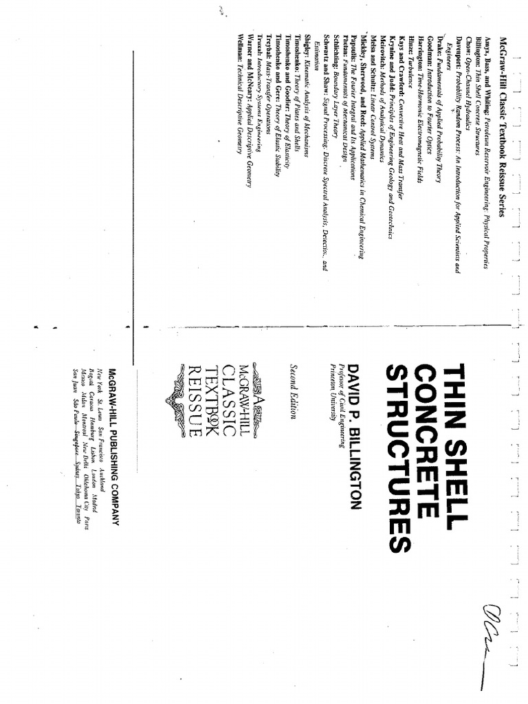 Thin Shell Concrete Structures Billington | PDF