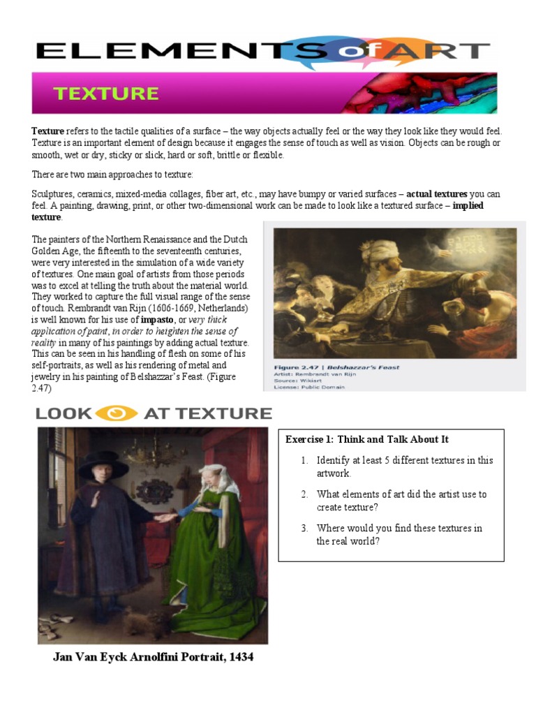 Texture Refers To The Tactile Qualities of A Surface - The Way Objects ...