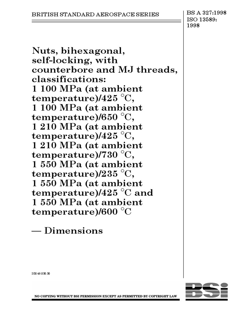 BS A 327-1998 (1999) Iso 13589-1998 PDF | PDF | International Organization For Standardization ...