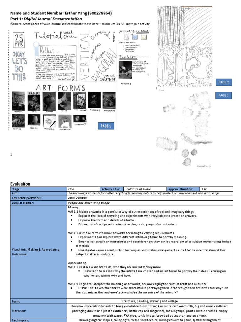 S00278864 - Visual Arts - Assessment 1A - FINAL - Compress | PDF ...