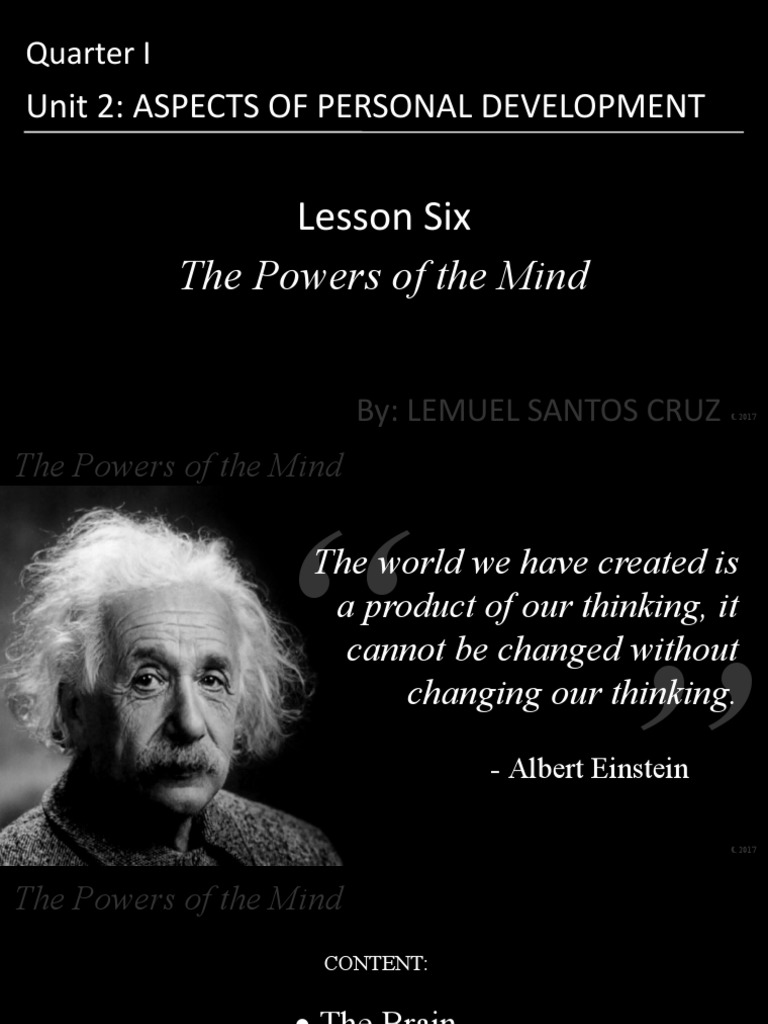 Unit 2: Aspects of Personal Development: Lesson Six | PDF | Thought | Mind