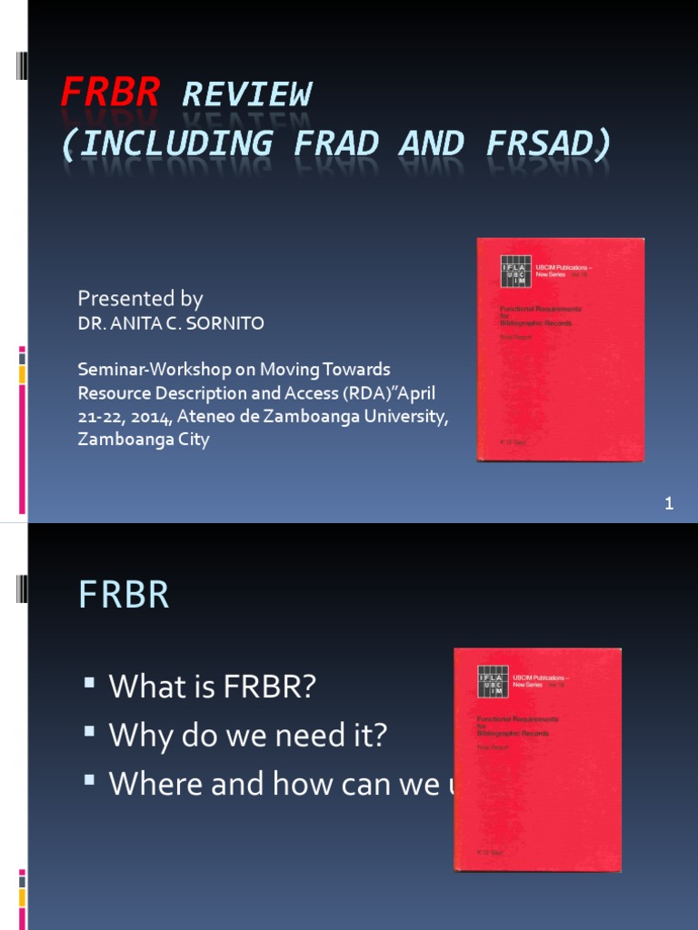 1-FRBR Review | PDF | Library Science | Information Science
