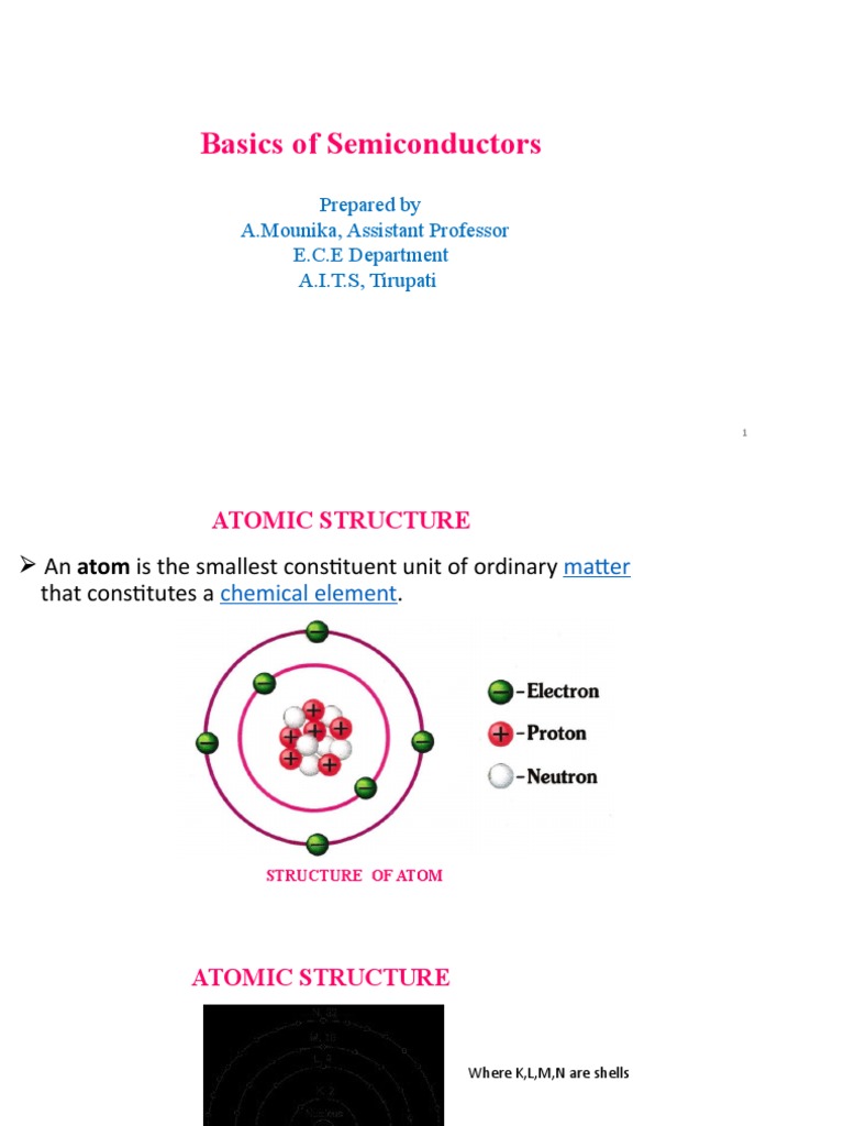 Basics of Semiconductors | PDF | Semiconductors | Doping (Semiconductor)