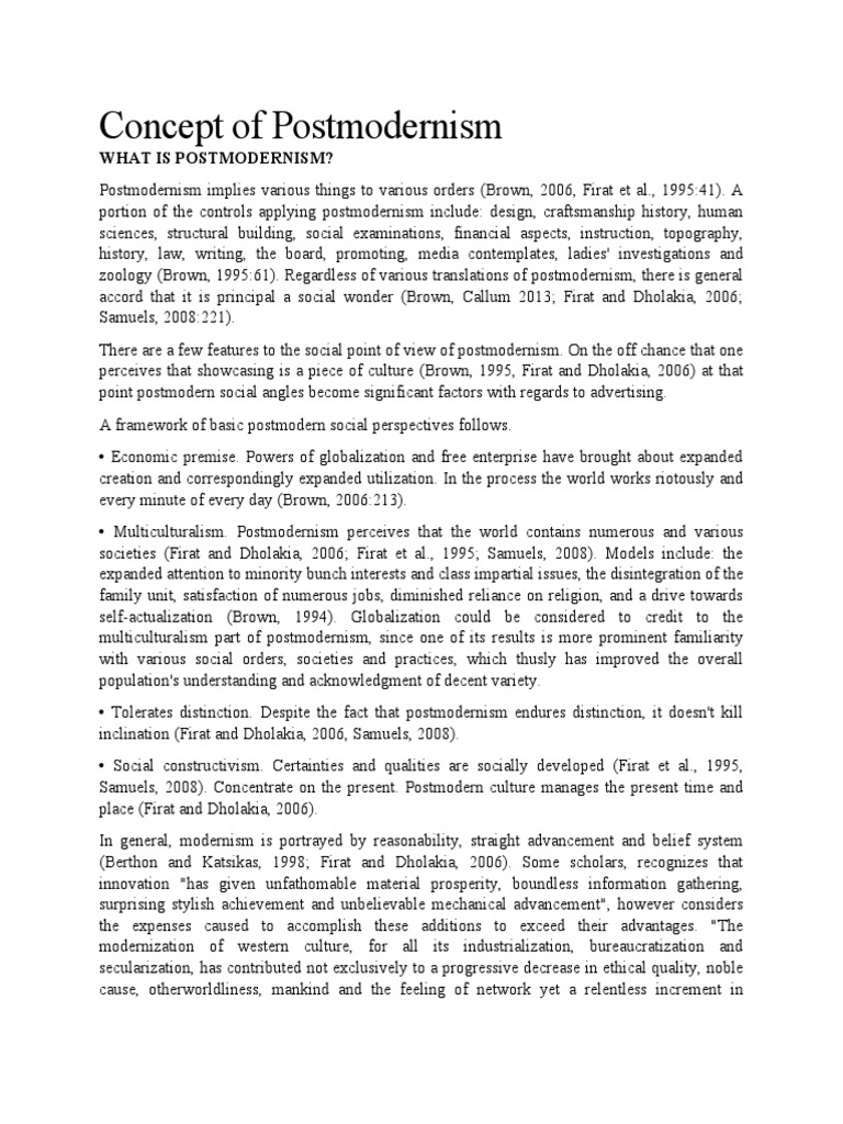 Concept of Postmodernism | PDF | Postmodernism | System