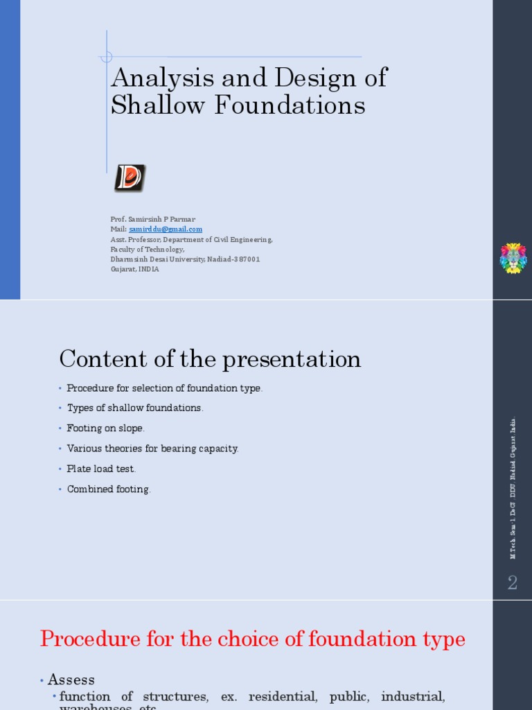 Analysis and Design of Shallow Foundations | PDF | Foundation ...