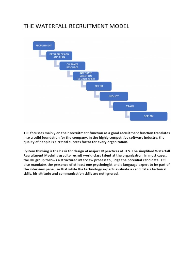 The Waterfall Recruitment Model | PDF