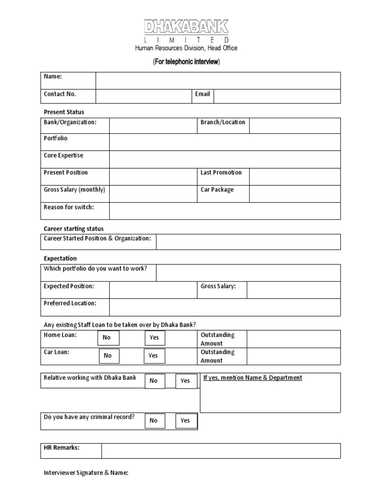 Telephonic Interview | PDF