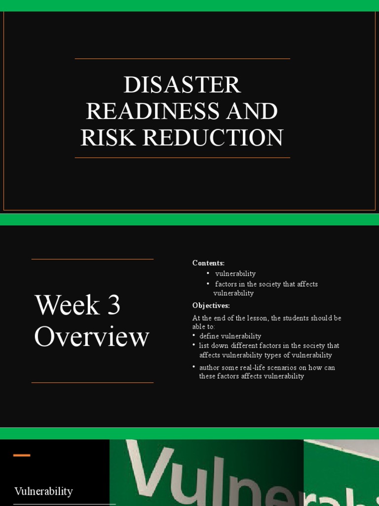 Disaster Readiness and Risk Reduction | PDF | Hazards | Vulnerability