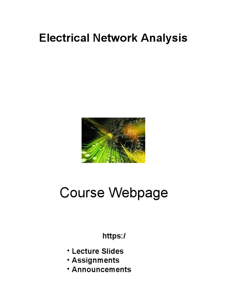 Electrical Network Analysis | PDF | Volt | Voltage