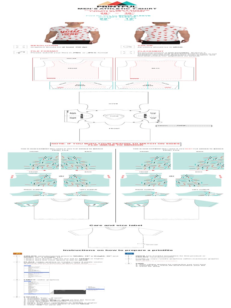 Men's Athletic Tshirt GUIDELINE | PDF | Graphics | Computer Graphics