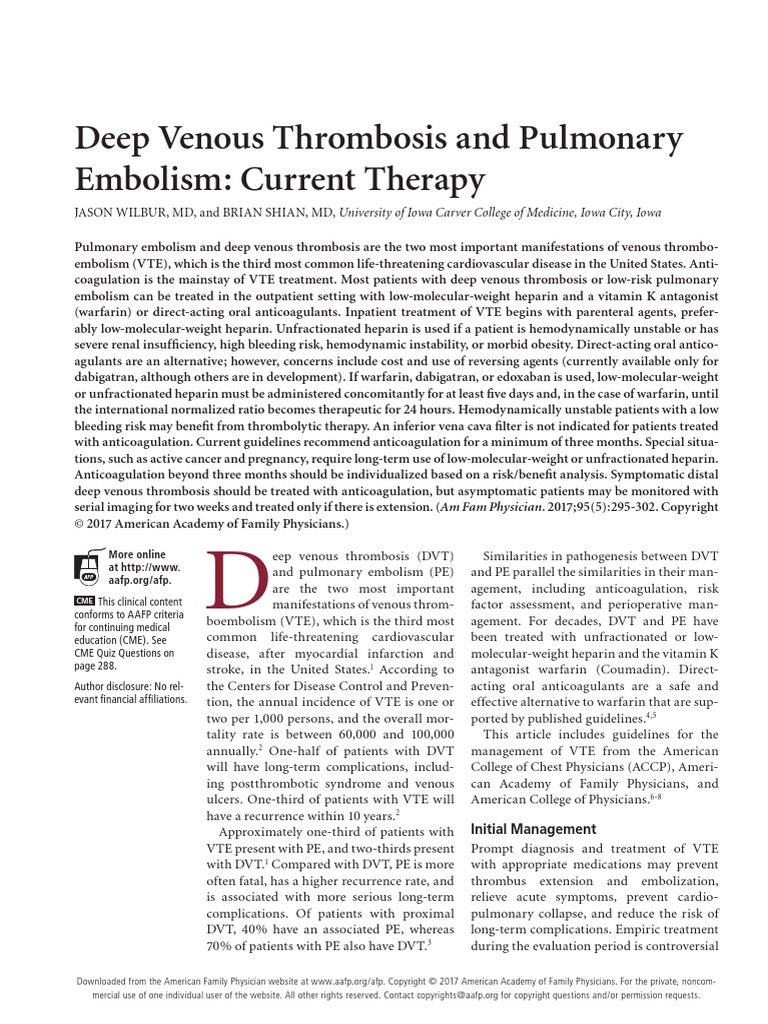 DVT PDF | PDF | Thrombosis | Blood