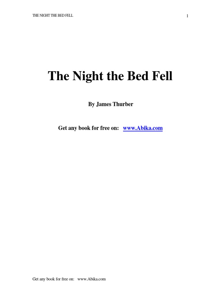 The Night The Bed Fell: by James Thurber | PDF | Nature