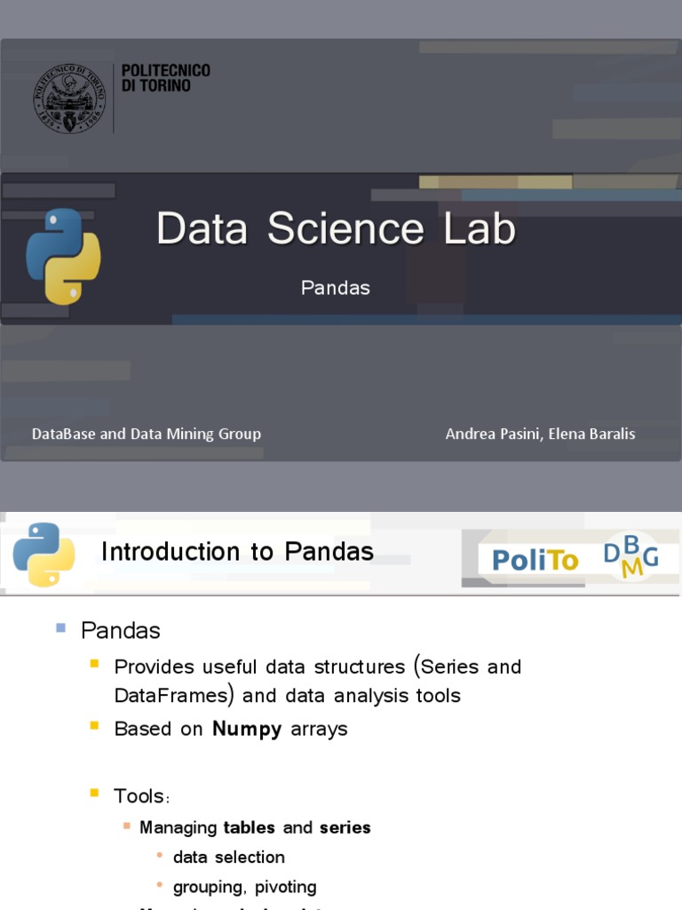 DSL Pandas | PDF | Array Data Type | Comma Separated Values DSL Pandas | PDF | Array Data Type | Comma Separated Values