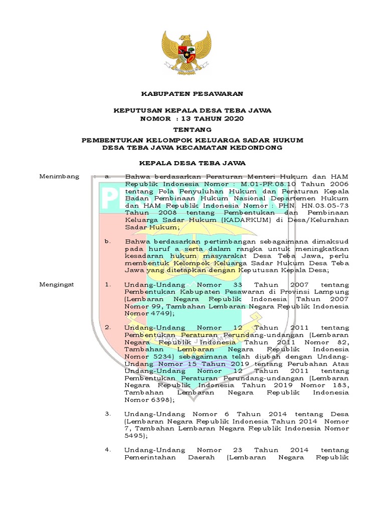 SK Sadar Hukum | PDF