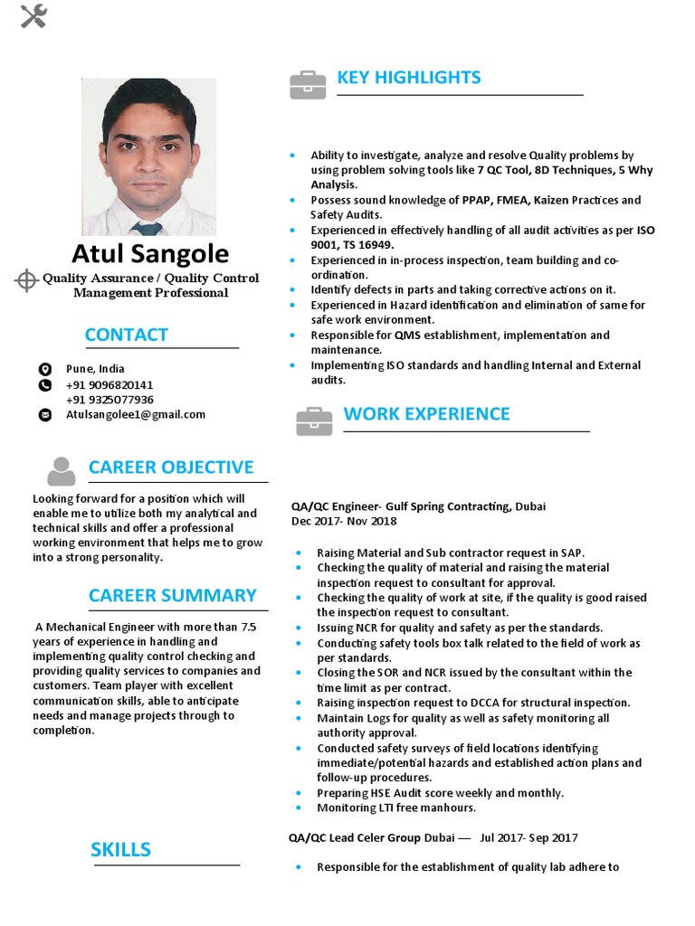 Atul - Sangole Resume | PDF | Quality Assurance | Audit