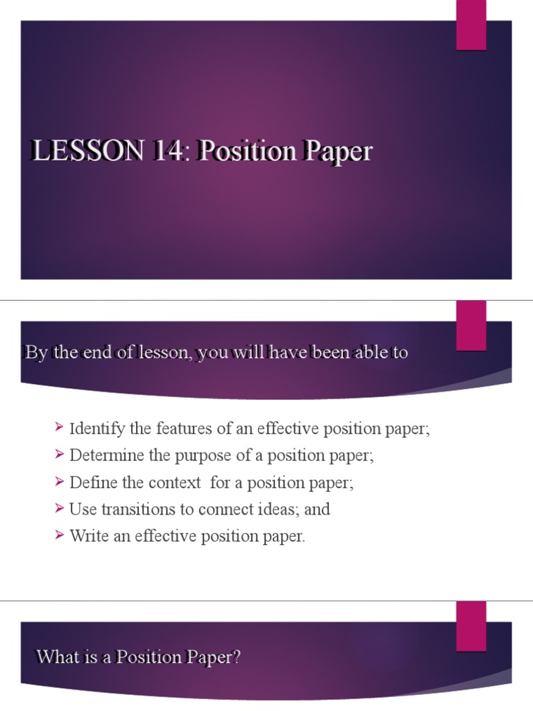 Lesson 14 Position Paper | Download Free PDF | Credibility | Argument