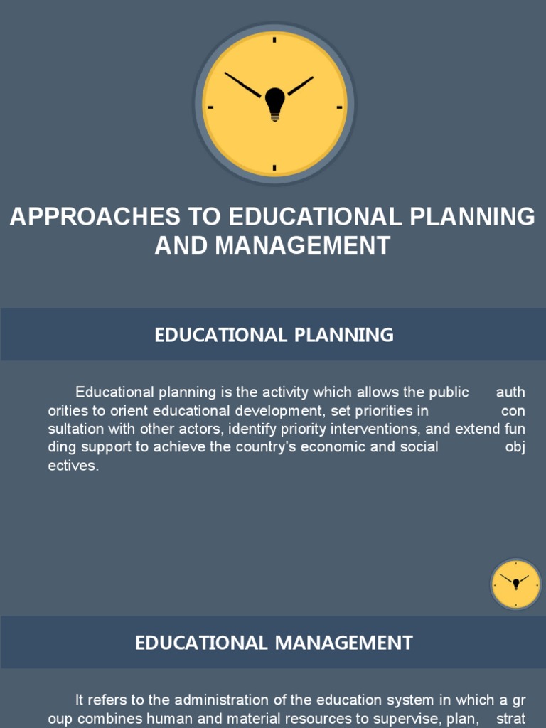 Educational Planning and Management Strategies | PDF | Social Science