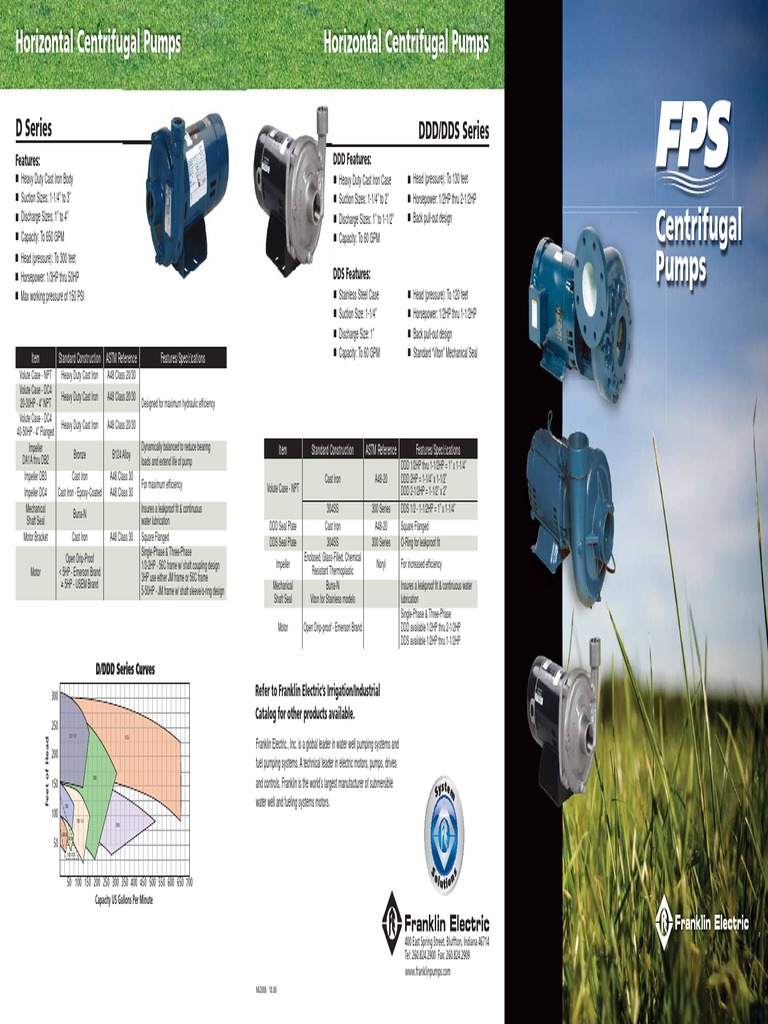 Centrifugal Pumps Horizontal Fps | PDF | Pump | Machines
