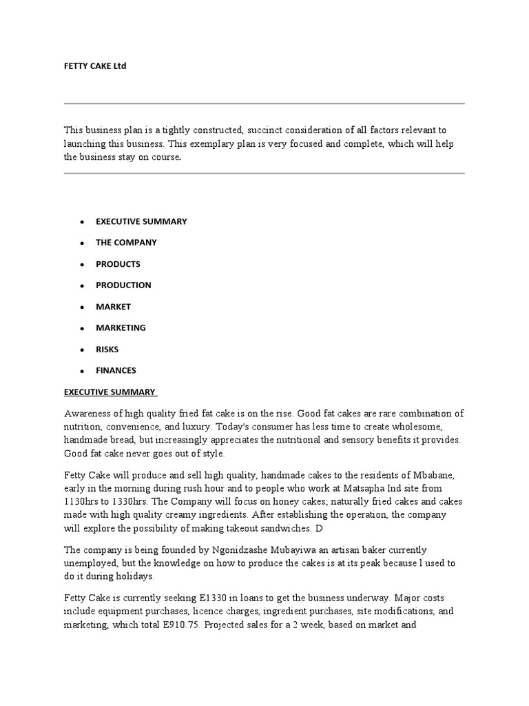 FETTY CAKE LTD | PDF | Cakes | Marketing